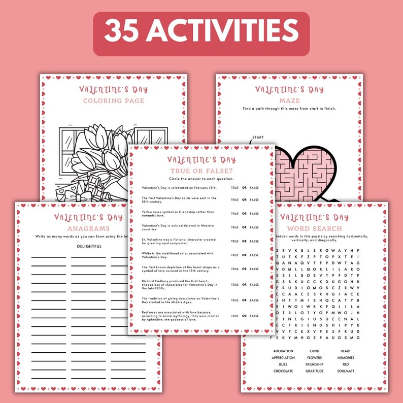 Ultimate Valentine's Day Bundle, Printable Trivia Games Quizzes, Party ...
