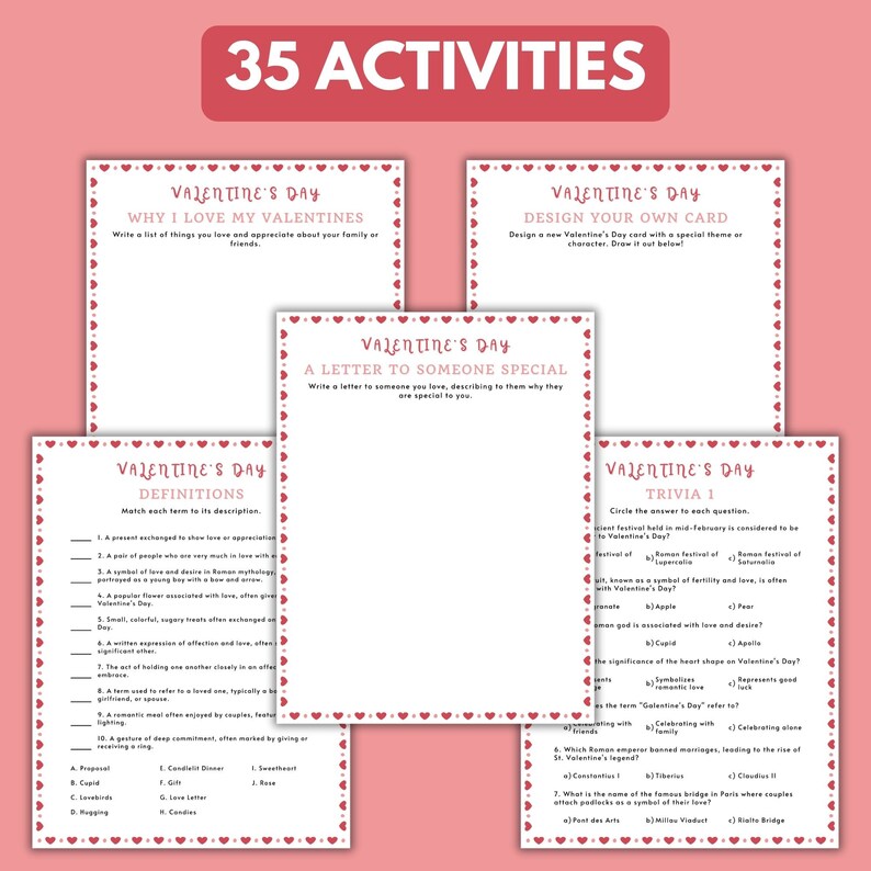 Ultimate Valentine's Day Bundle, Printable Trivia Games Quizzes, Party ...