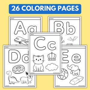Printable Alphabet Coloring Worksheets, Letter Learning Activity Pages ...