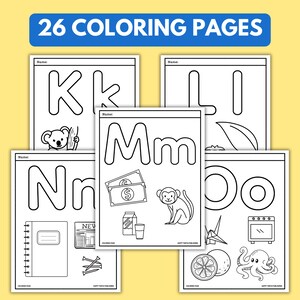 Printable Alphabet Coloring Worksheets, Letter Learning Activity Pages ...