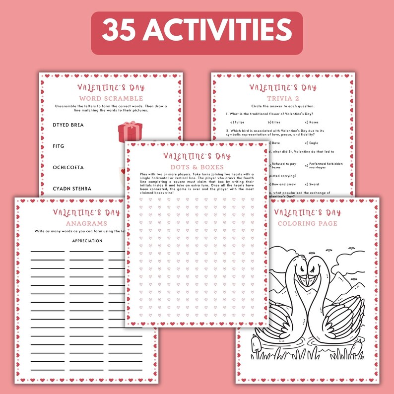 Ultimate Valentine's Day Bundle, Printable Trivia Games Quizzes, Party ...