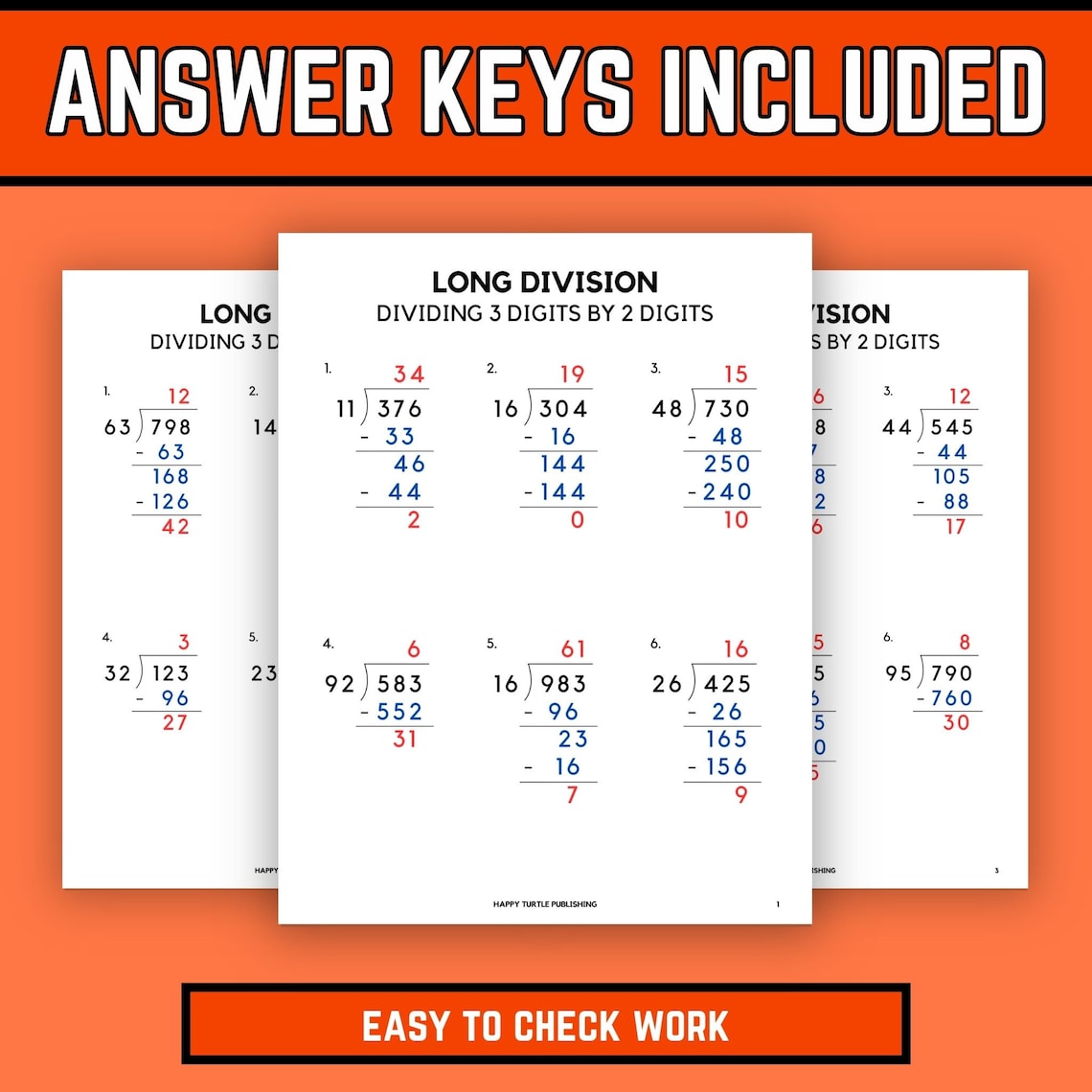 Long Division Practice Worksheets With Answers, 5th Grade Math ...