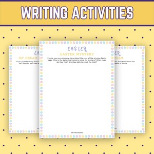 Easter Kids Activities, Printable Puzzle Coloring & Game Worksheets ...