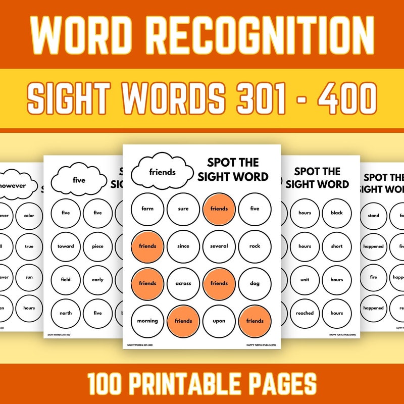 4th Grade Sight Words - Etsy