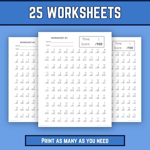 Printable Multiplication Timed Drill Worksheets, Multiplying 0 to 15 ...