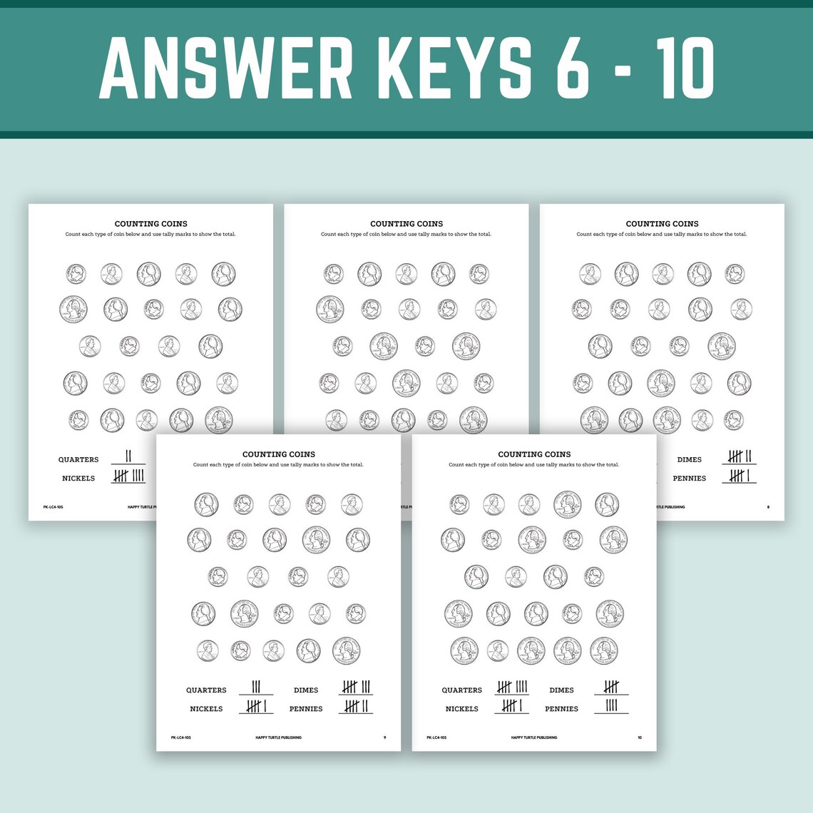 Printable Coin Worksheets, Identifying U.S. Coins, Tallying Coins ...