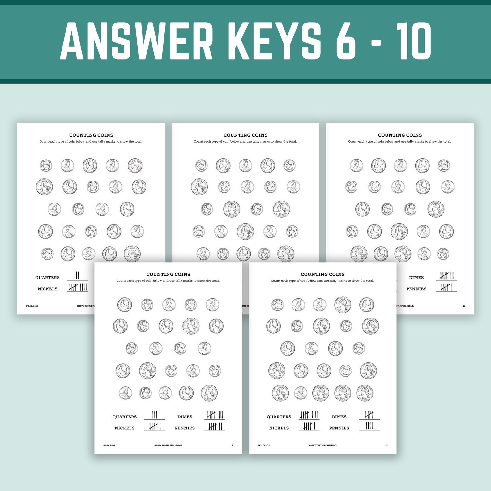 Printable Coin Worksheets, Identifying U.S. Coins, Tallying Coins ...