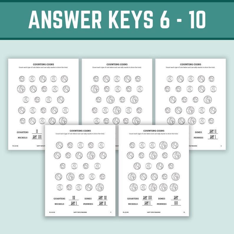 Printable Coin Worksheets, Identifying U.S. Coins, Tallying Coins ...