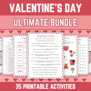 Ultimate Valentine's Day Bundle, Printable Trivia Games Quizzes, Party ...
