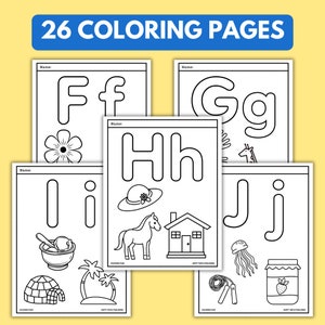 Printable Alphabet Coloring Worksheets, Letter Learning Activity Pages ...