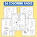 Printable Alphabet Coloring Worksheets, Letter Learning Activity Pages ...