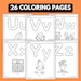 Halloween Alphabet Coloring Pages, Learning Letters, Recognizing ...