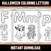 Halloween Alphabet Coloring Pages, Learning Letters, Recognizing ...