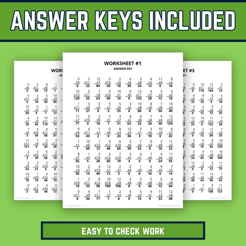 Multiplication Facts 0 to 12 Worksheets, Multiplying Practice Timed ...