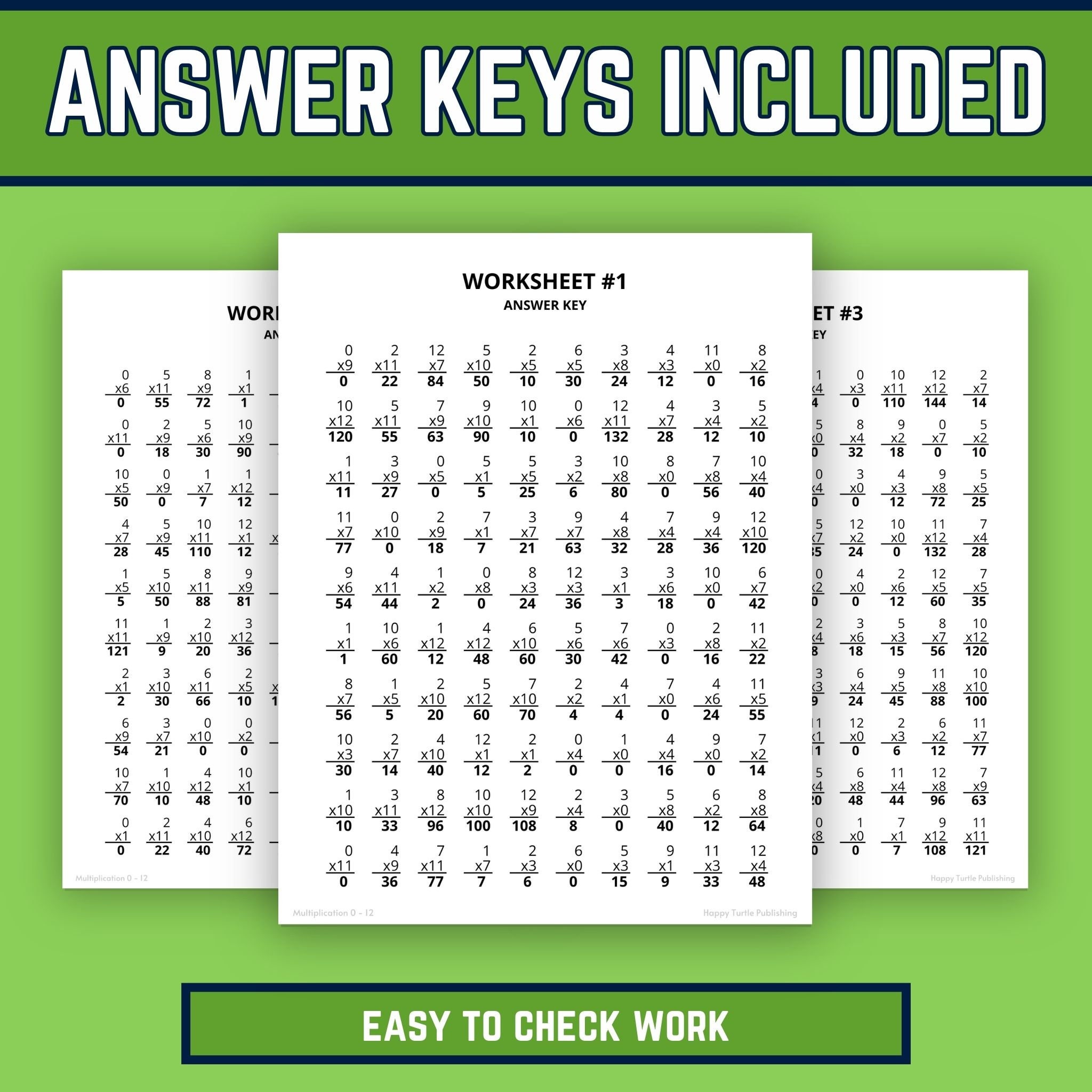 Multiplication Facts 0 to 12 Worksheets, Multiplying Practice Timed ...