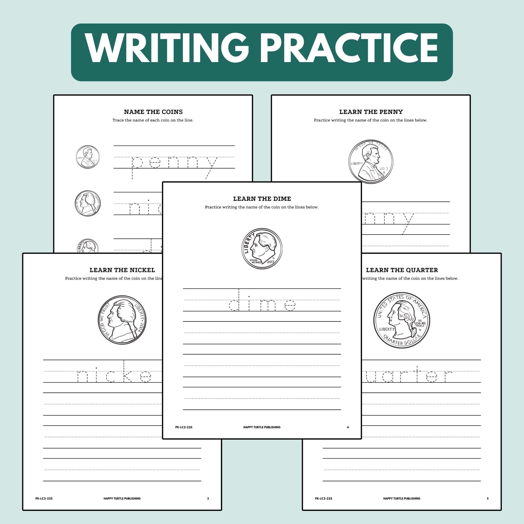 Printable Coin Worksheets, Counting Change, U.S. Money Skills, United ...