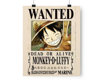 Luffy Bounty Poster - Etsy