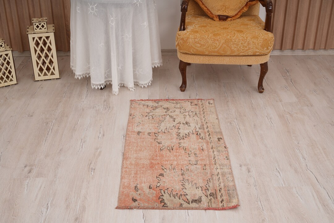 Turkish Small Rug, Vintage Rug, 2x4 Rug, Faded Door Mat Rug, Turkish ...