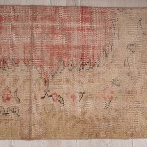 2x4 Vintage Rug, Antique Rug, Faded Rug, Vintage Door Mat, Oushak Rug ...