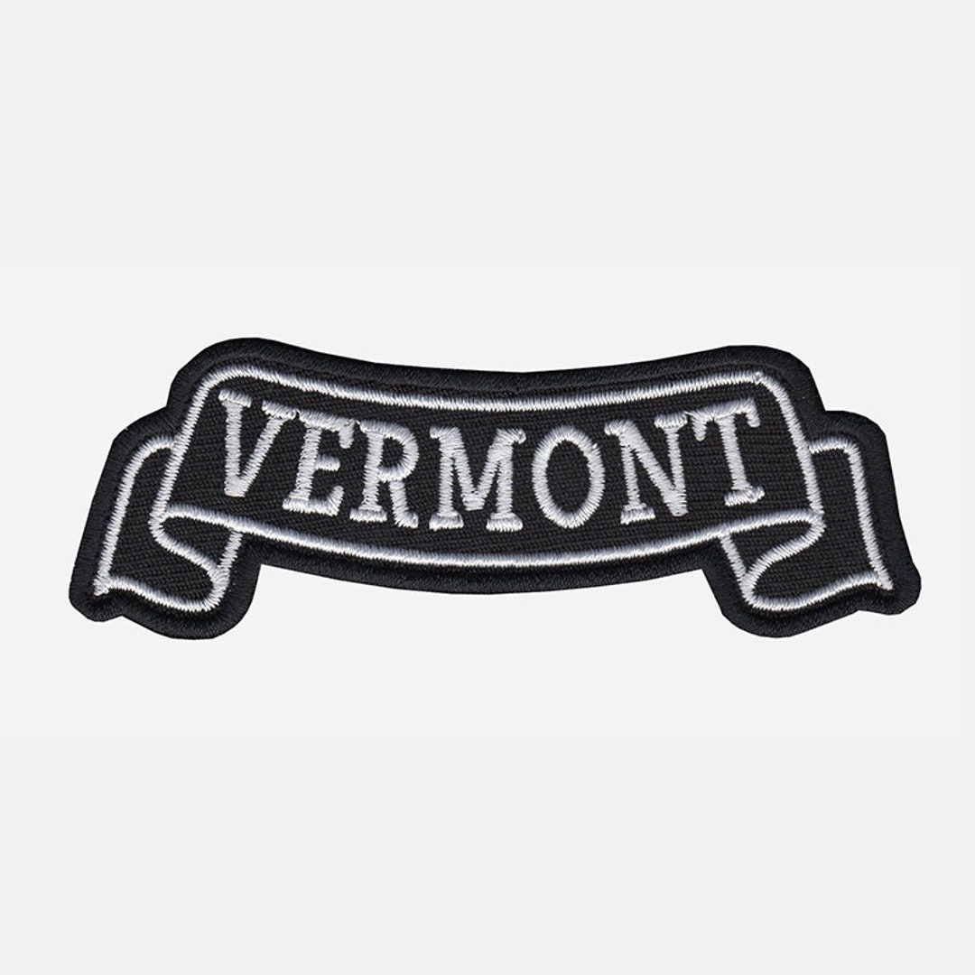 Vermont Top Mini Banner Embroidery Biker Patch - Etsy