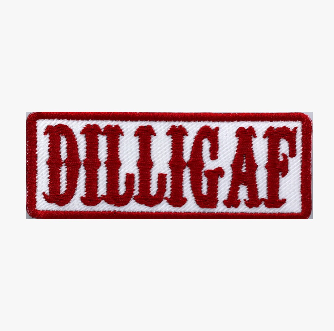 DILLIGAF Embroidery Biker Patch Red WR - Etsy