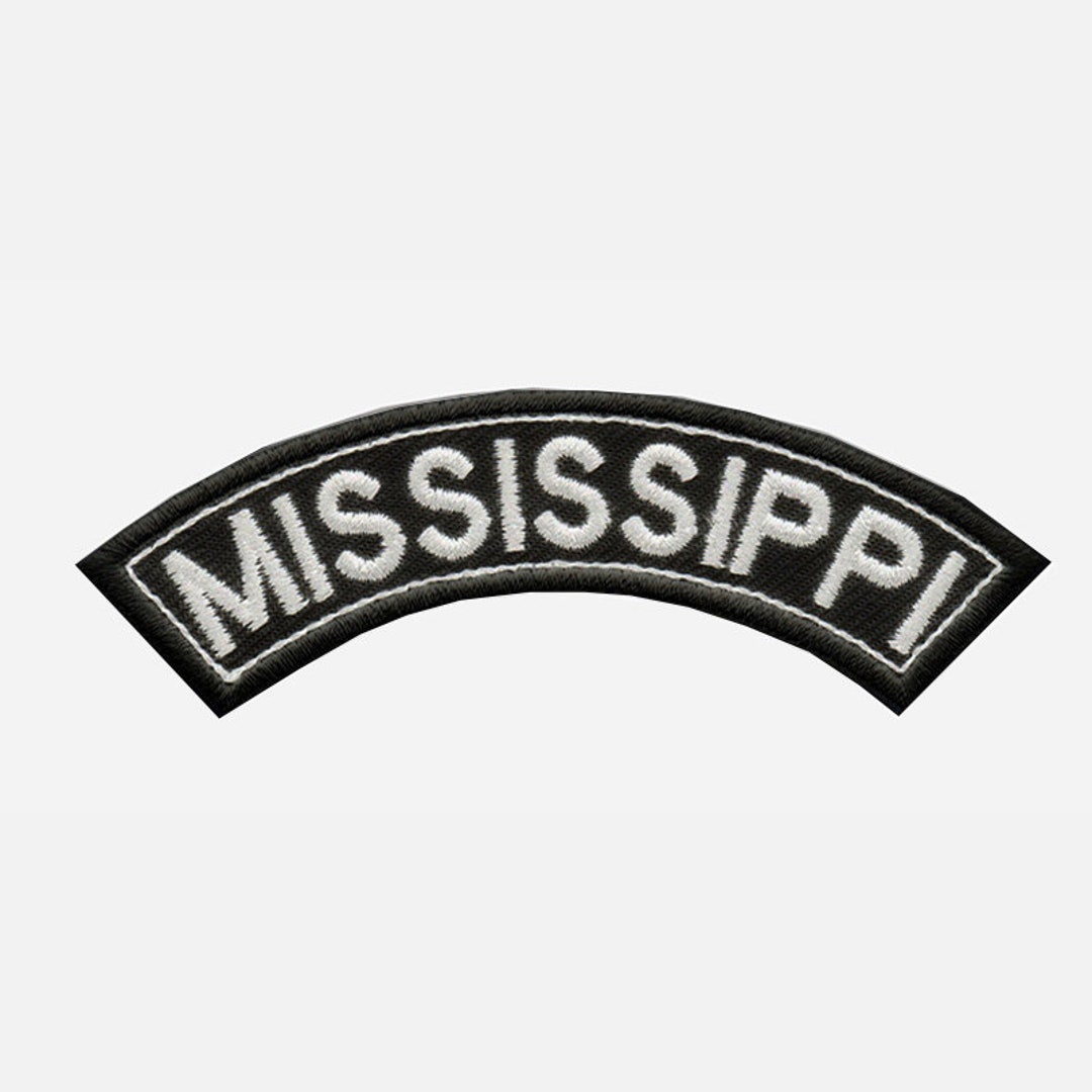 Mississippi Top Mini Rocker Embroidery Biker Patch - Etsy