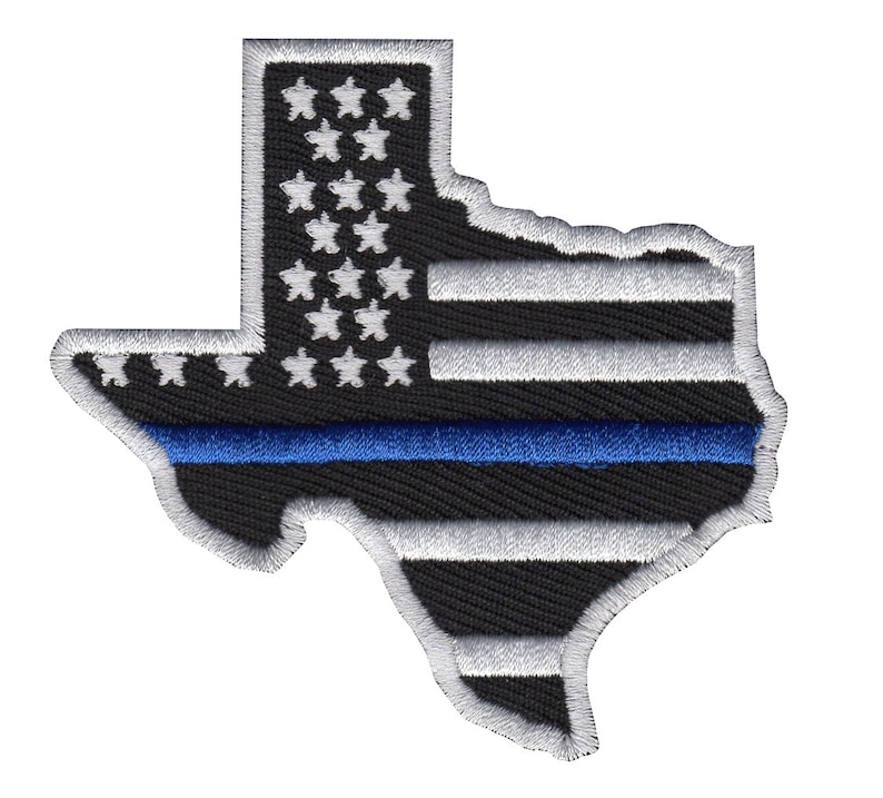 Texas Map Police Flag Embroidery Biker Patch - Etsy