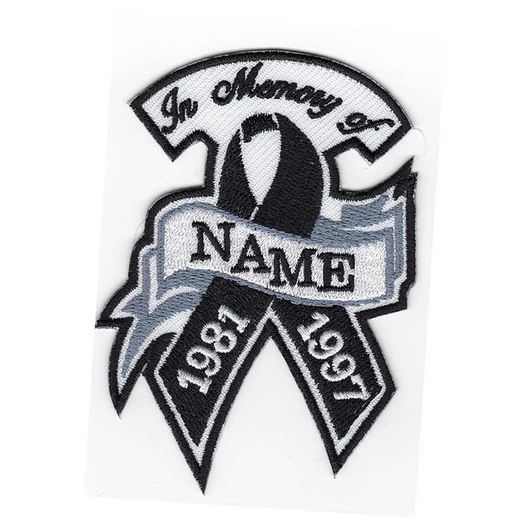 Embroider Memorial Ribbon Custom Patch - Etsy