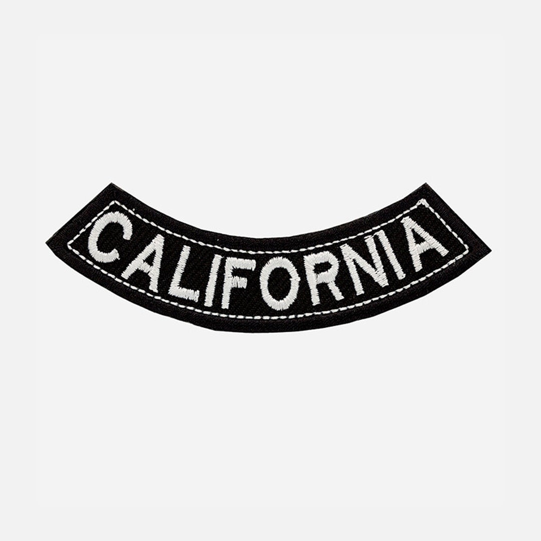 California Bottom Mini Rocker Embroidery Biker Patch - Etsy