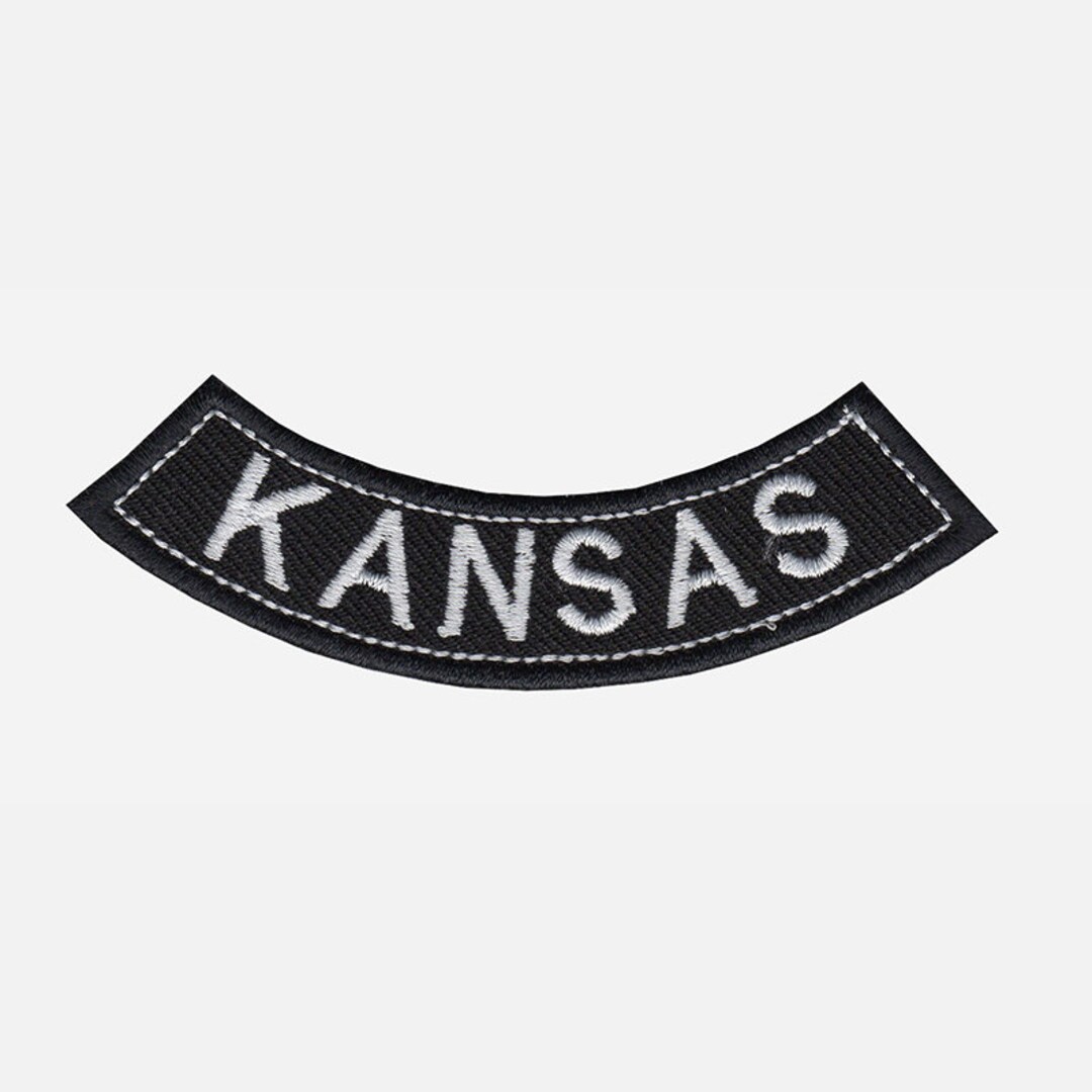 Kansas Bottom Mini Rocker Embroidery Biker Patch - Etsy