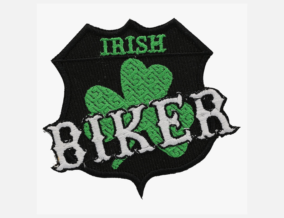 Irish Clover Biker Shield Embroidery Biker Patch - Etsy