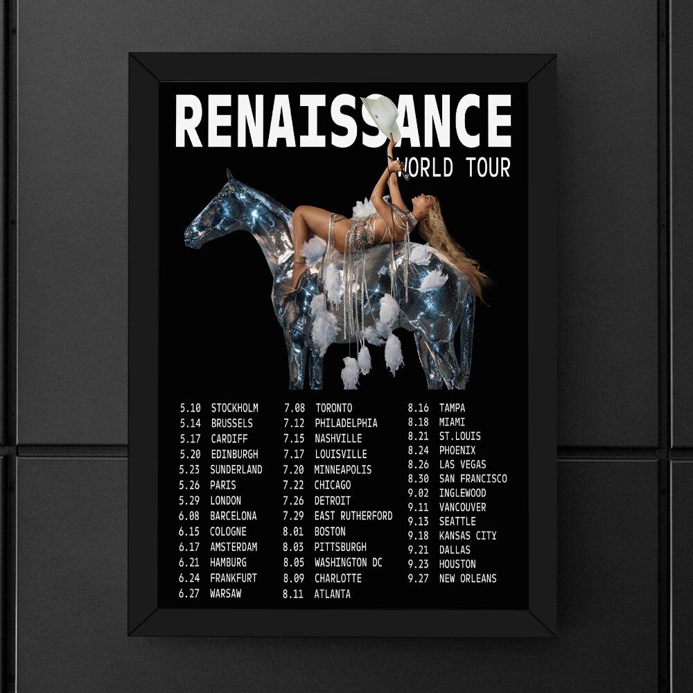 Beyonc Renaissance Tour 2023 Poster, Music Tour 2023 Poster