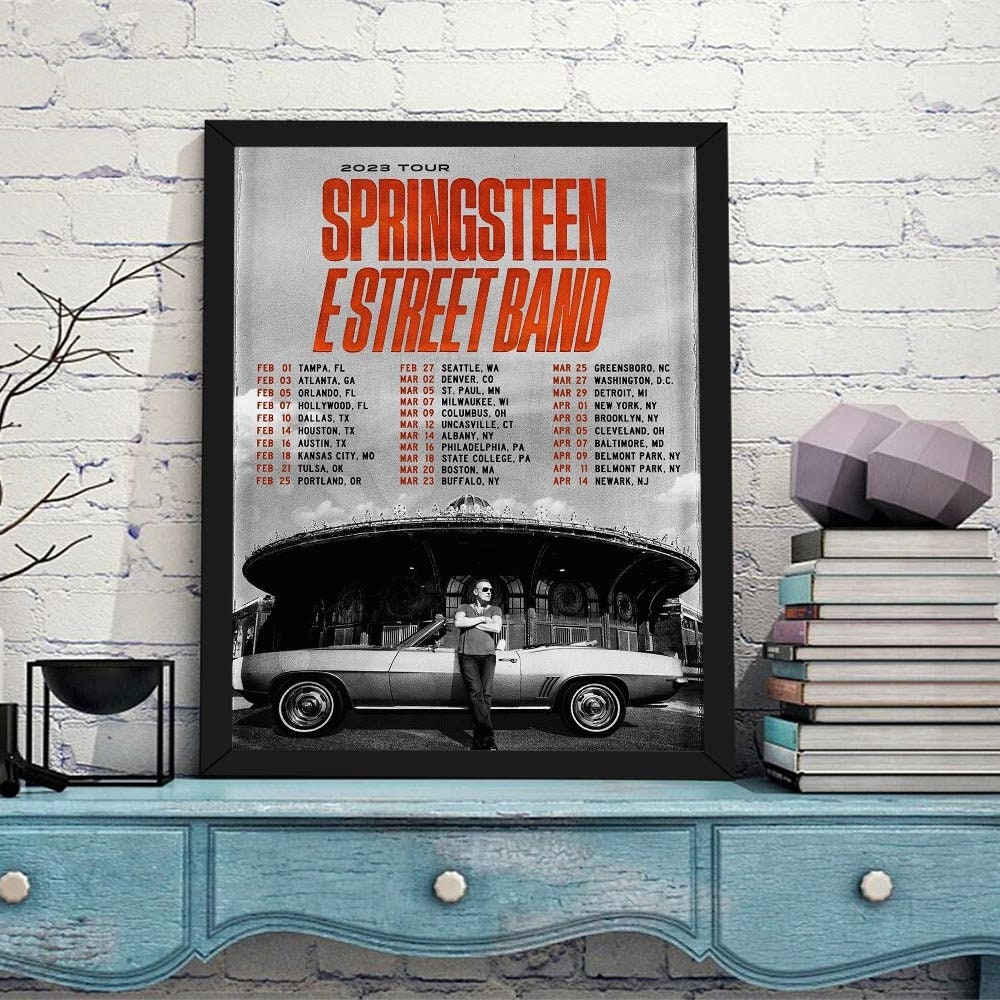 Bruce Springsteen Springsteen & E Street Band 2023 Poster, Music Tour ...
