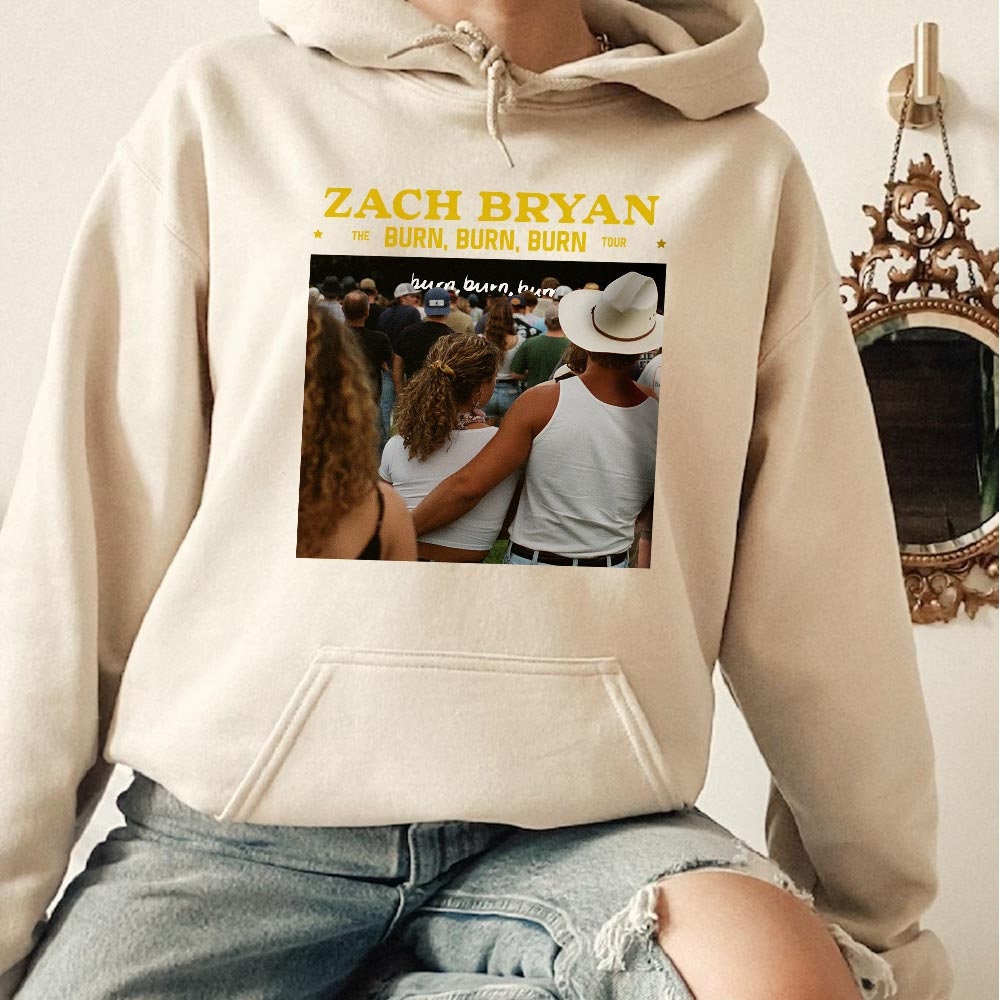 Zach Bryan Burn Burn Burn Tour 2023 Retro Shirt, Zach Bryan Tour Merch ...