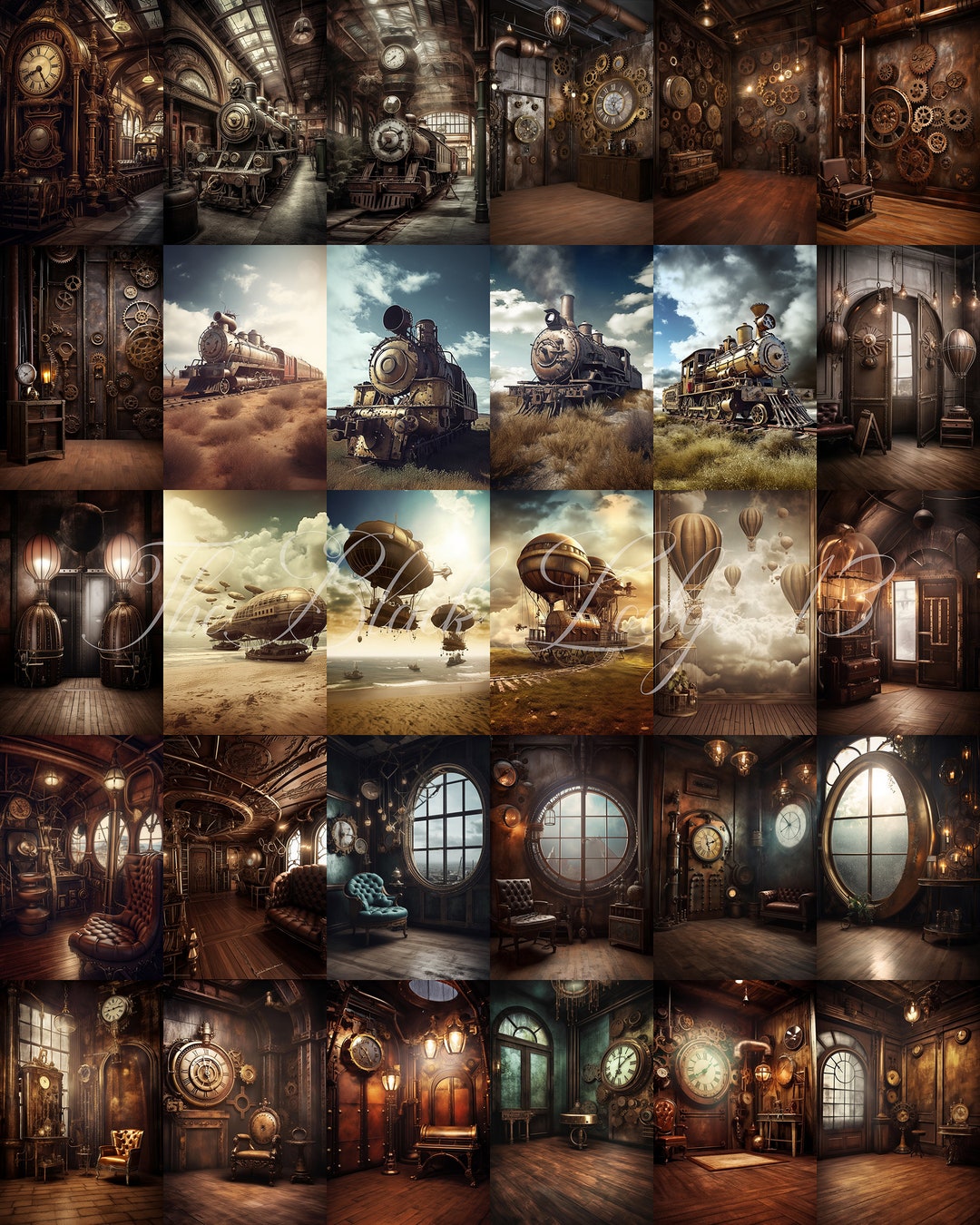 30 Steampunk Backgrounds - Digital Backgrounds - Instant Download - Etsy