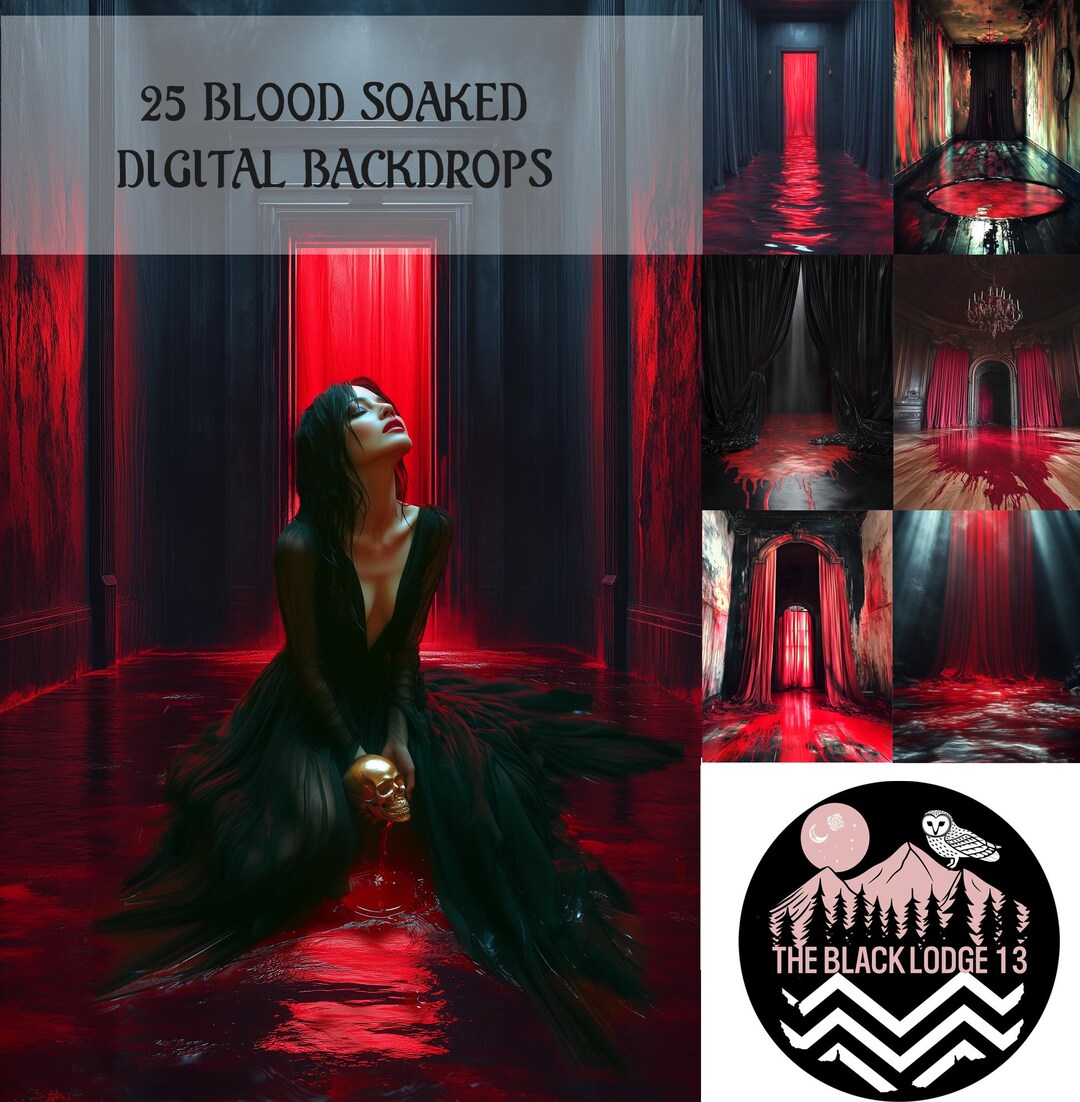 25 Blood Soaked Digital Backdrops | Halloween Backdrops | Cosplay ...