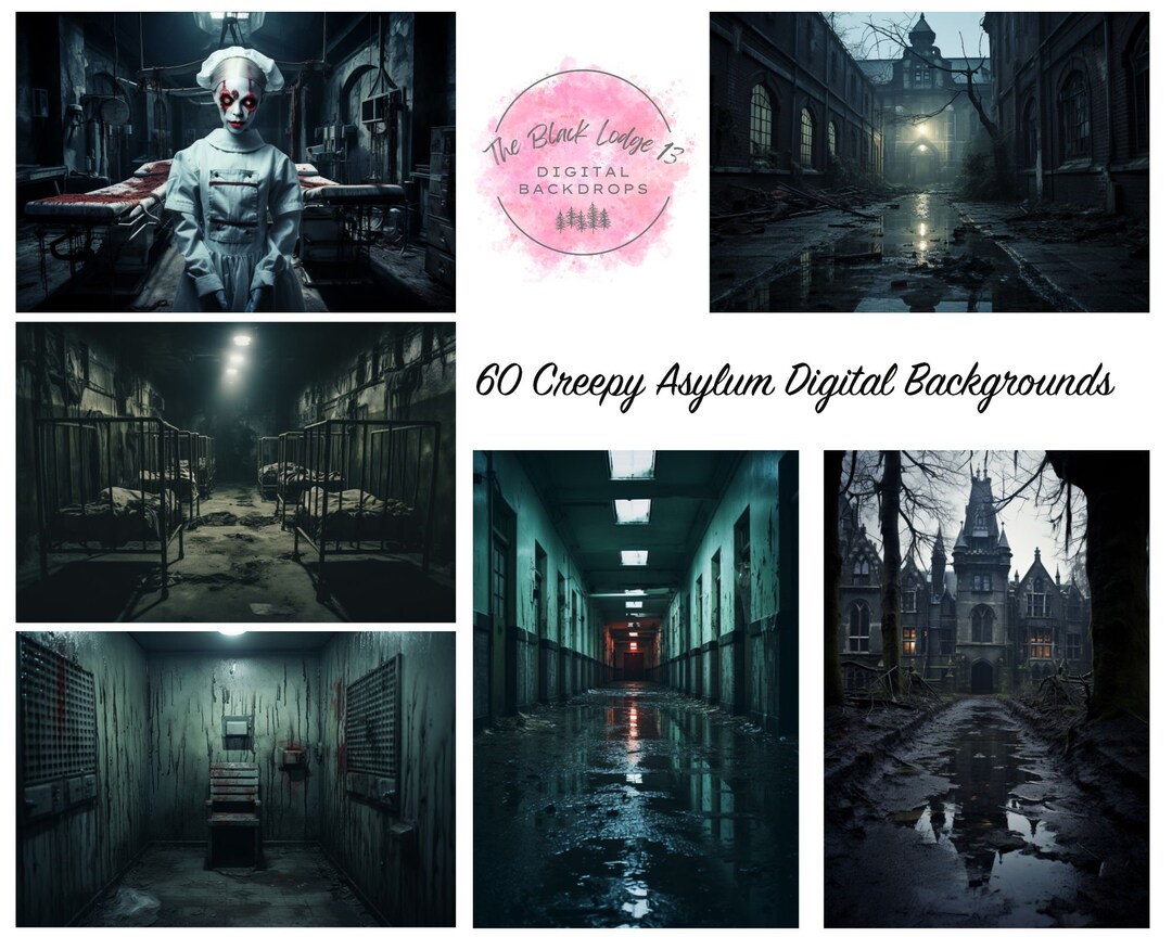 60 Creepy Asylum Digital Backgrounds - Etsy