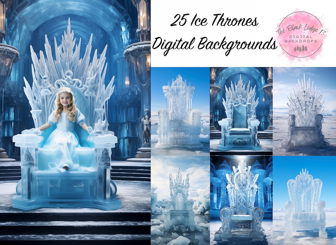12 Digital Backgrounds for Photographers - Ice Thrones - Etsy