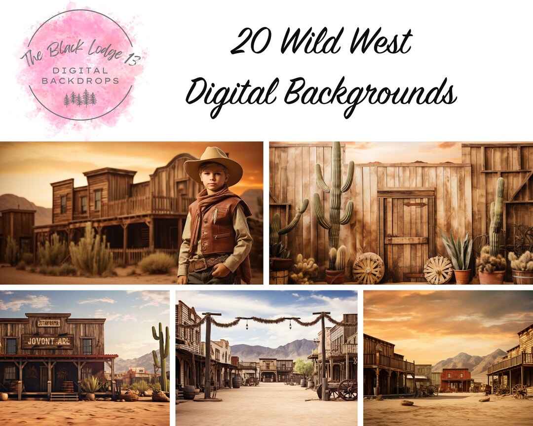 20 Wild West Themed Digital Backgrounds Instant Download - Etsy Hong Kong