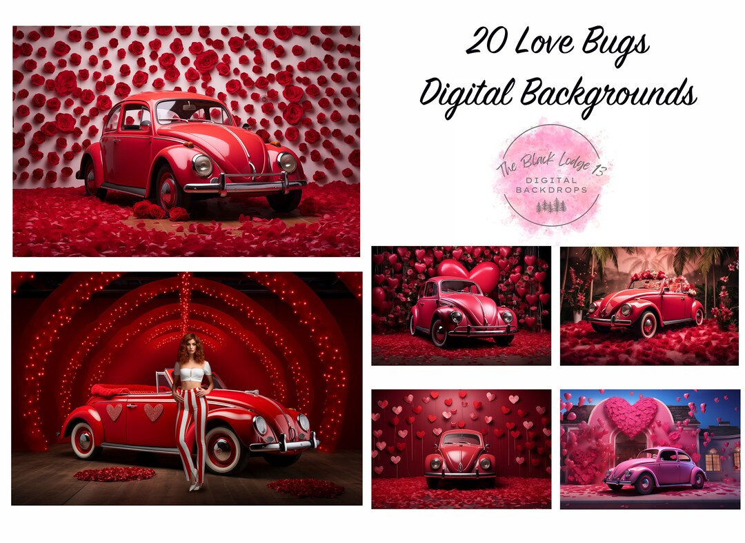 20 Love Bug Digital Backgrounds Instant Download - Etsy