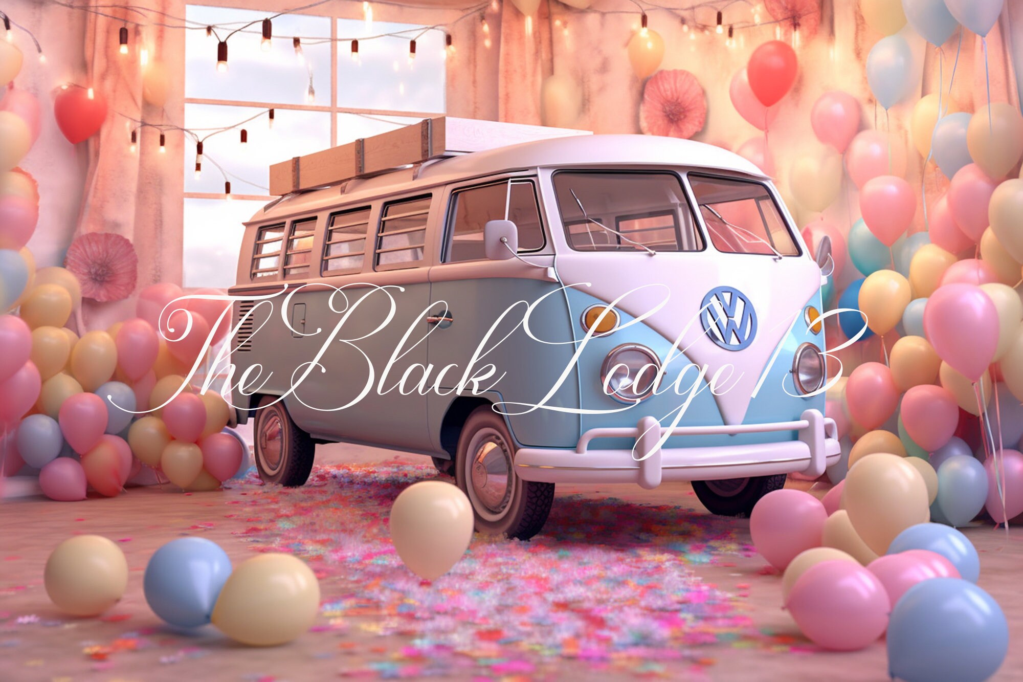 12 Vintage Camper Van Backgrounds Digital Backdrops - Etsy