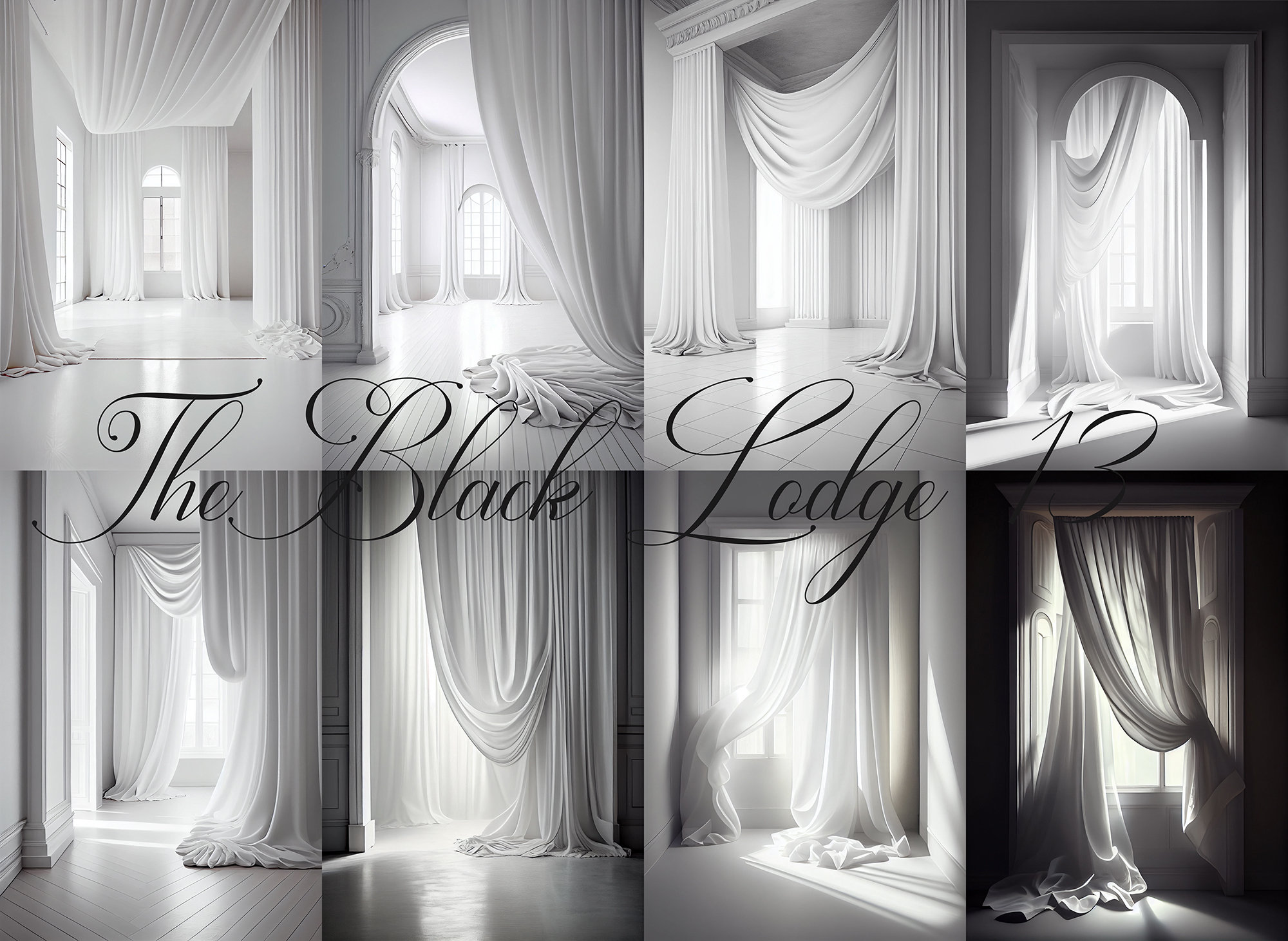 Digital Backgrounds for Photographers 8 White Draped Windows - Etsy