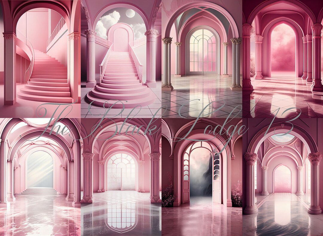 Dreamy Pink Digital Backgrounds for Photograhers - Etsy