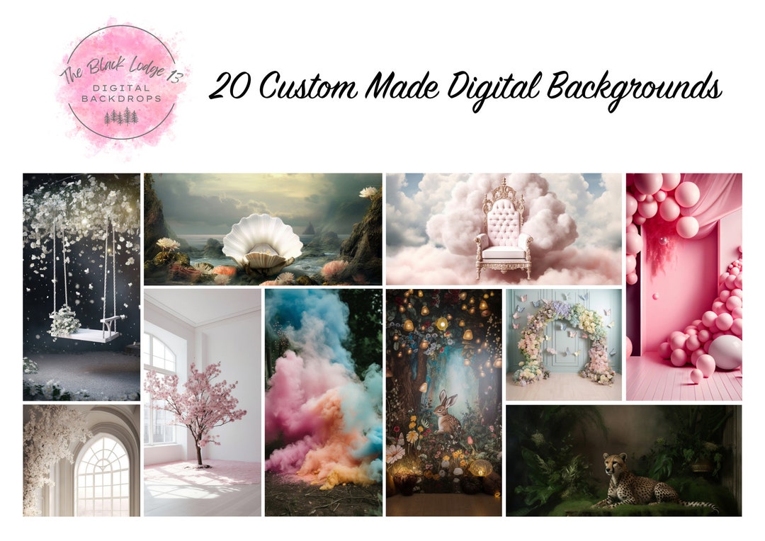20 Custom Made Digital Backgrounds, Overlays, Textures, 1 of a Kind. - Etsy