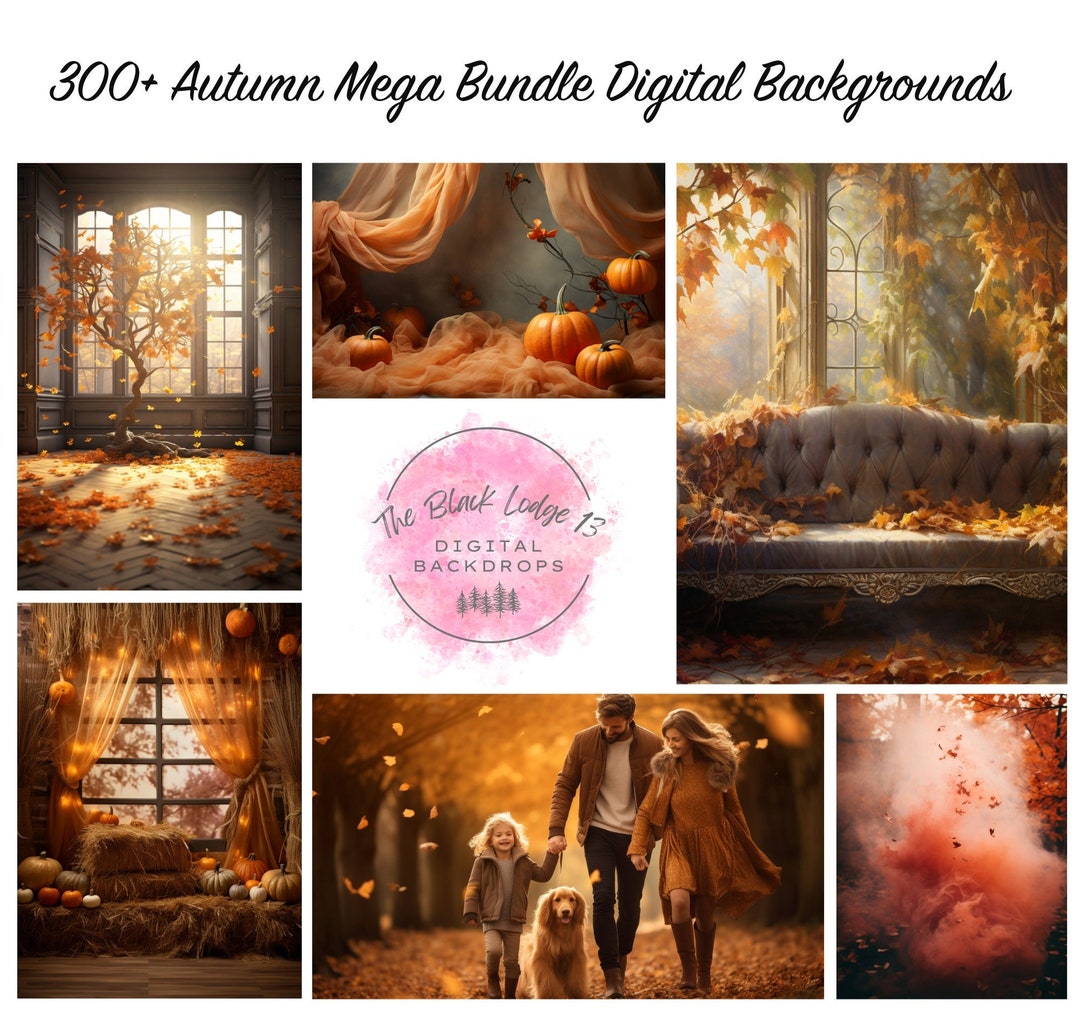 Autumn Mega Bundle Digital Backgrounds 300 - Etsy