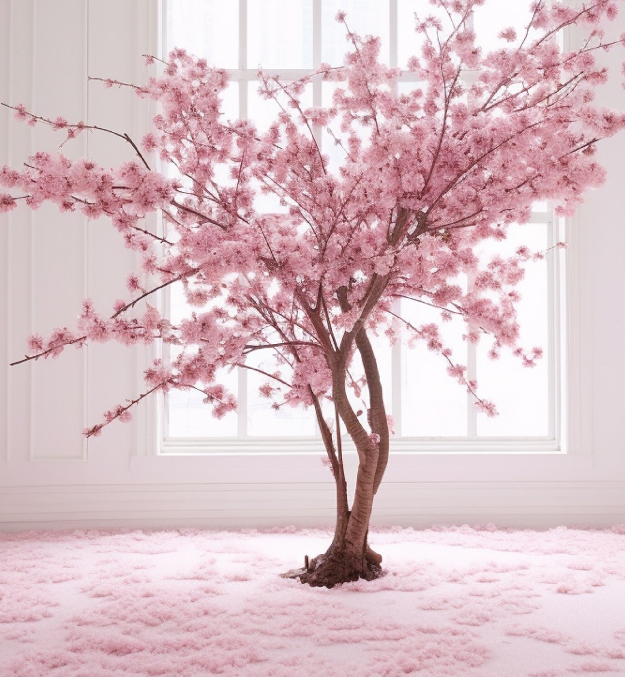 12 Pink Cherry Blossom Rooms Backgrounds Digital Backdrops - Etsy
