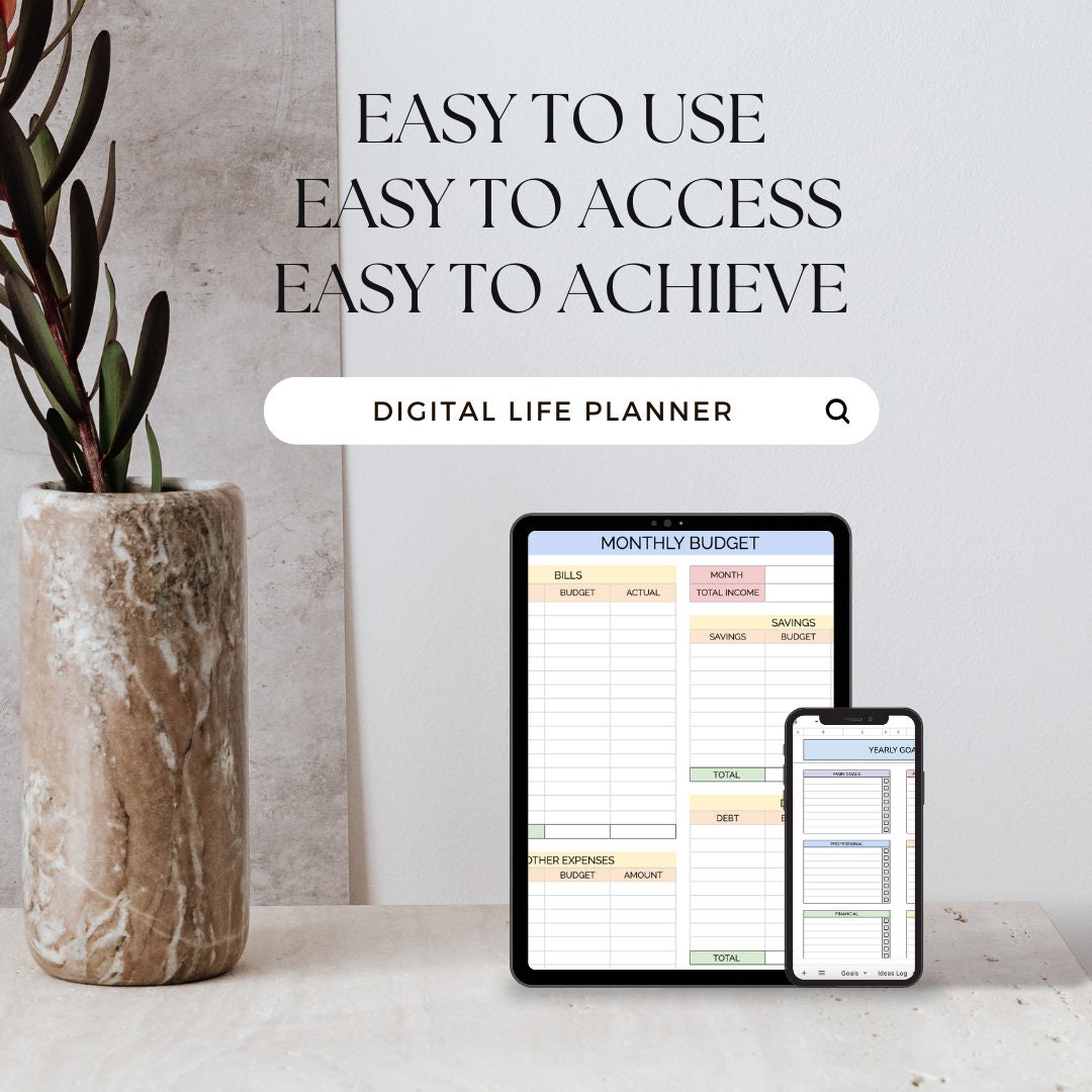 The Ultimate Personal Life Planner - Google Sheets Productivity, Habit ...
