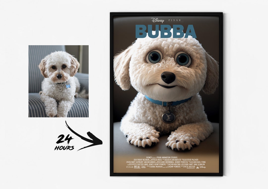 Custom Pet Movie Poster: Cat or Dog Cartoon Portrait (digital Option ...
