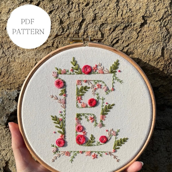 Initial Embroidery - Etsy