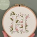 Pretty ‘H’ Embroidery PDF Pattern - Etsy
